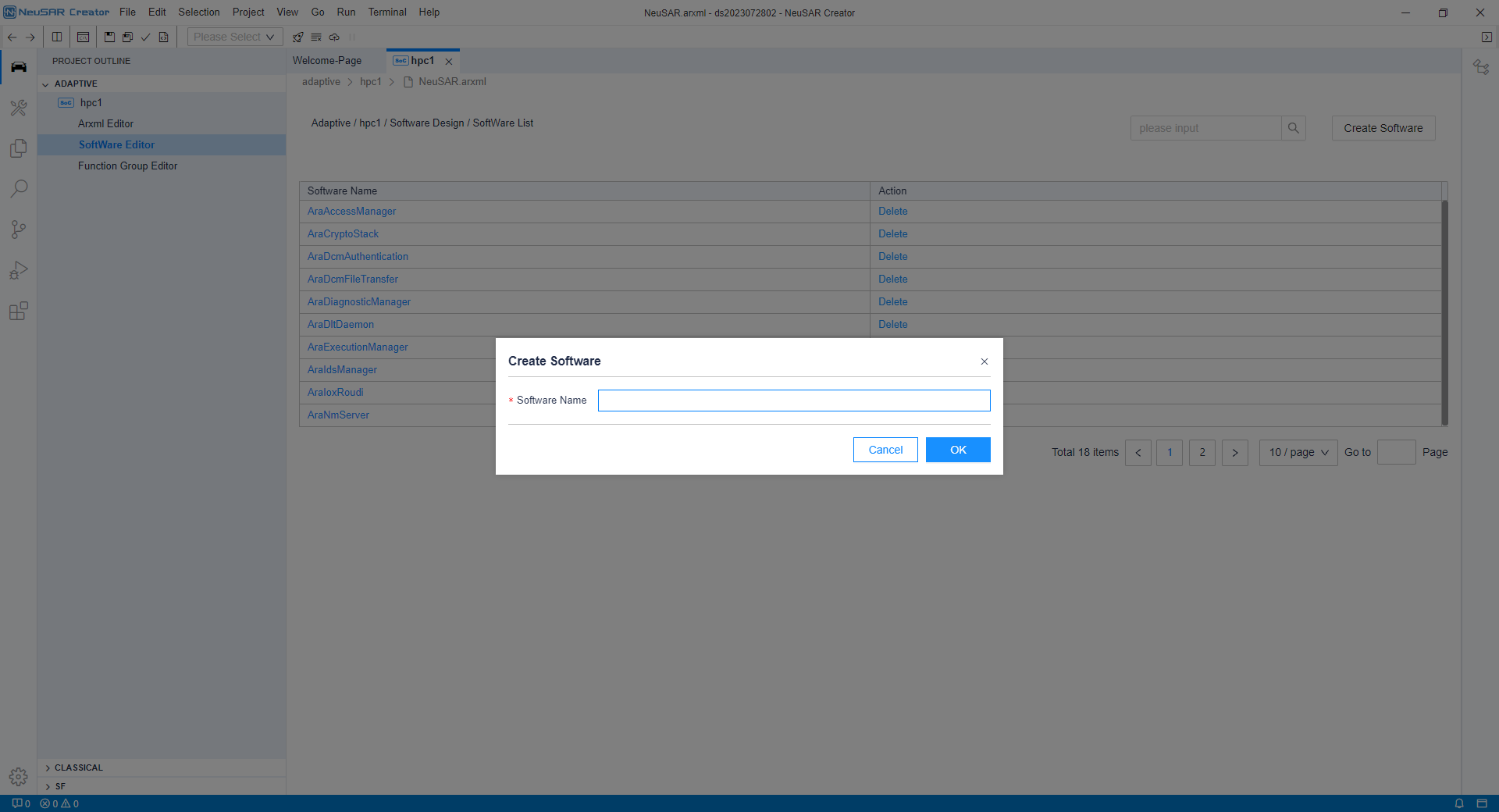 Creator: AP Software 高级视图